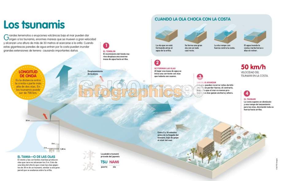 Infografía Los Tsunamis Infographics90