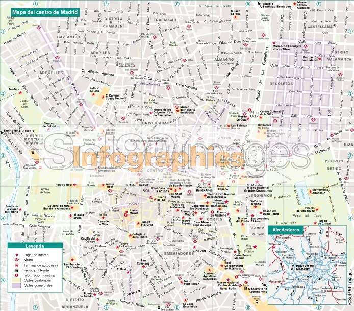 Infografía Mapa Del Centro De Madrid | Infographics90