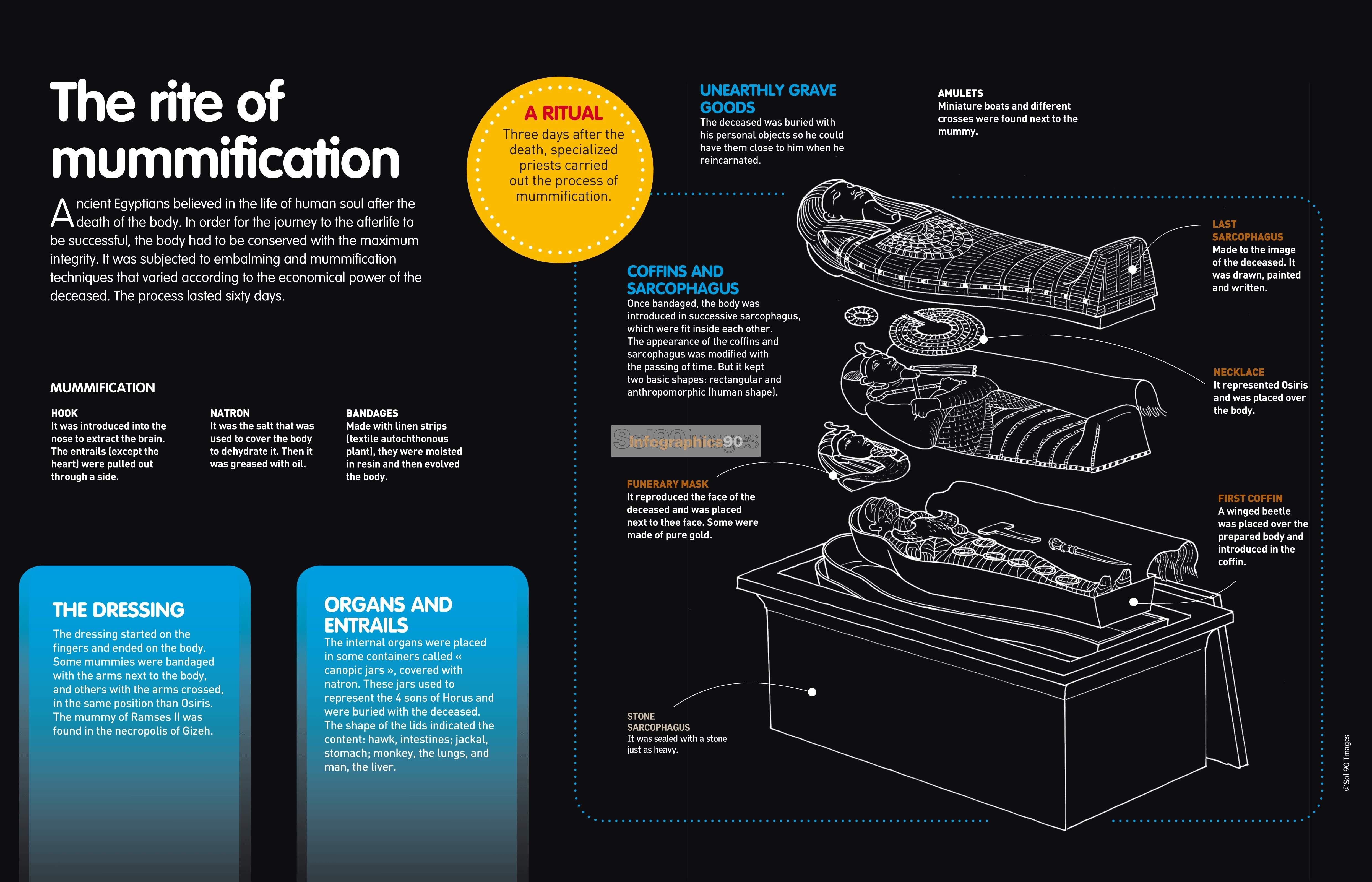 Infografía El Rito De La Momificación | Infographics90