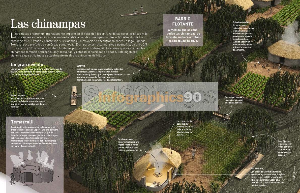 Infografía Las Chinampas | Infographics90