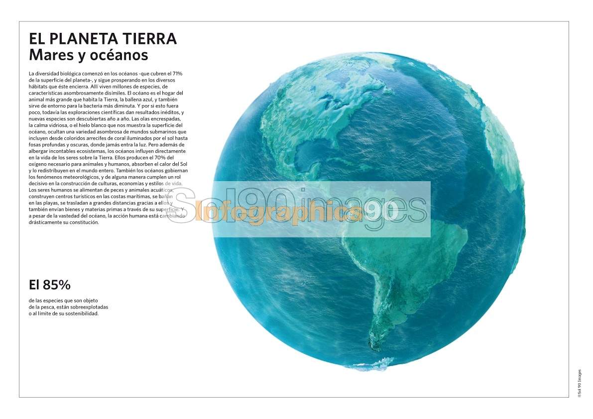 Infografía Planeta Tierra. Mares Y Océanos | Infographics90