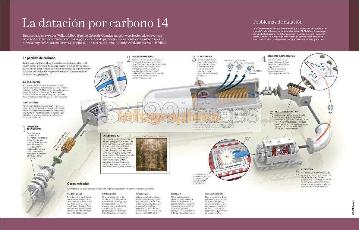 Infografía La Datación Por Carbono 14 | Infographics90