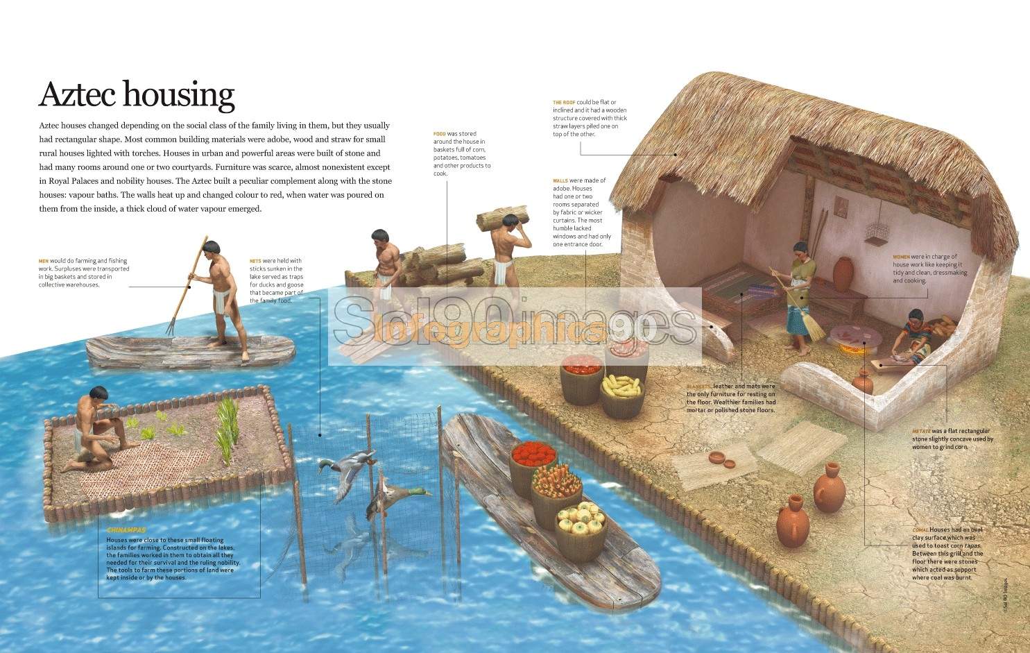 Infografía La Vivienda Azteca | Infographics90
